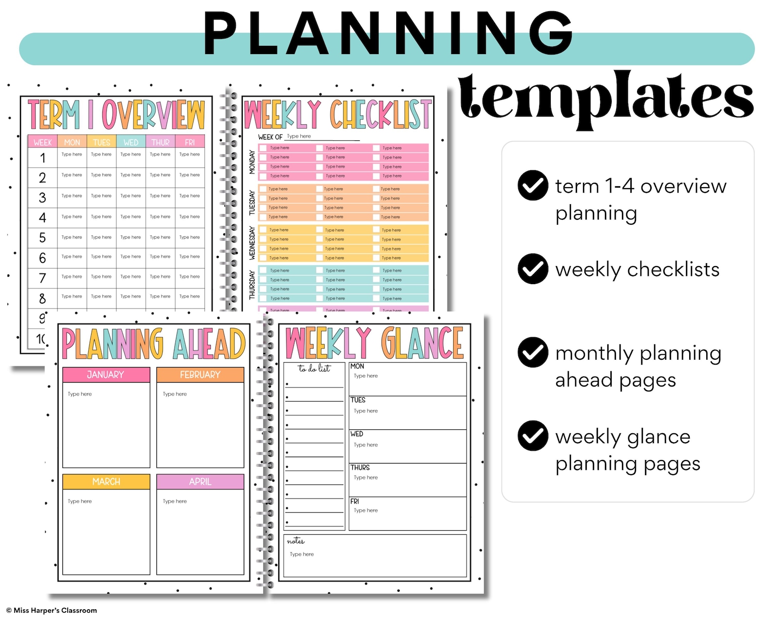 Teacher Lesson Planner Template | Calendar | EDITABLE | 2025-2026 ...