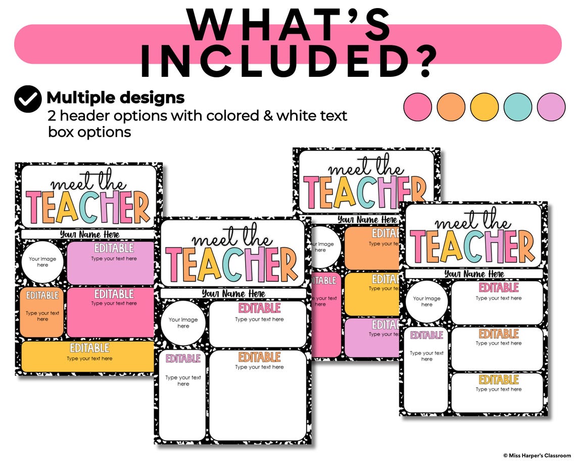 Meet the Teacher Template Editable | Digital Resource | Classroom ...
