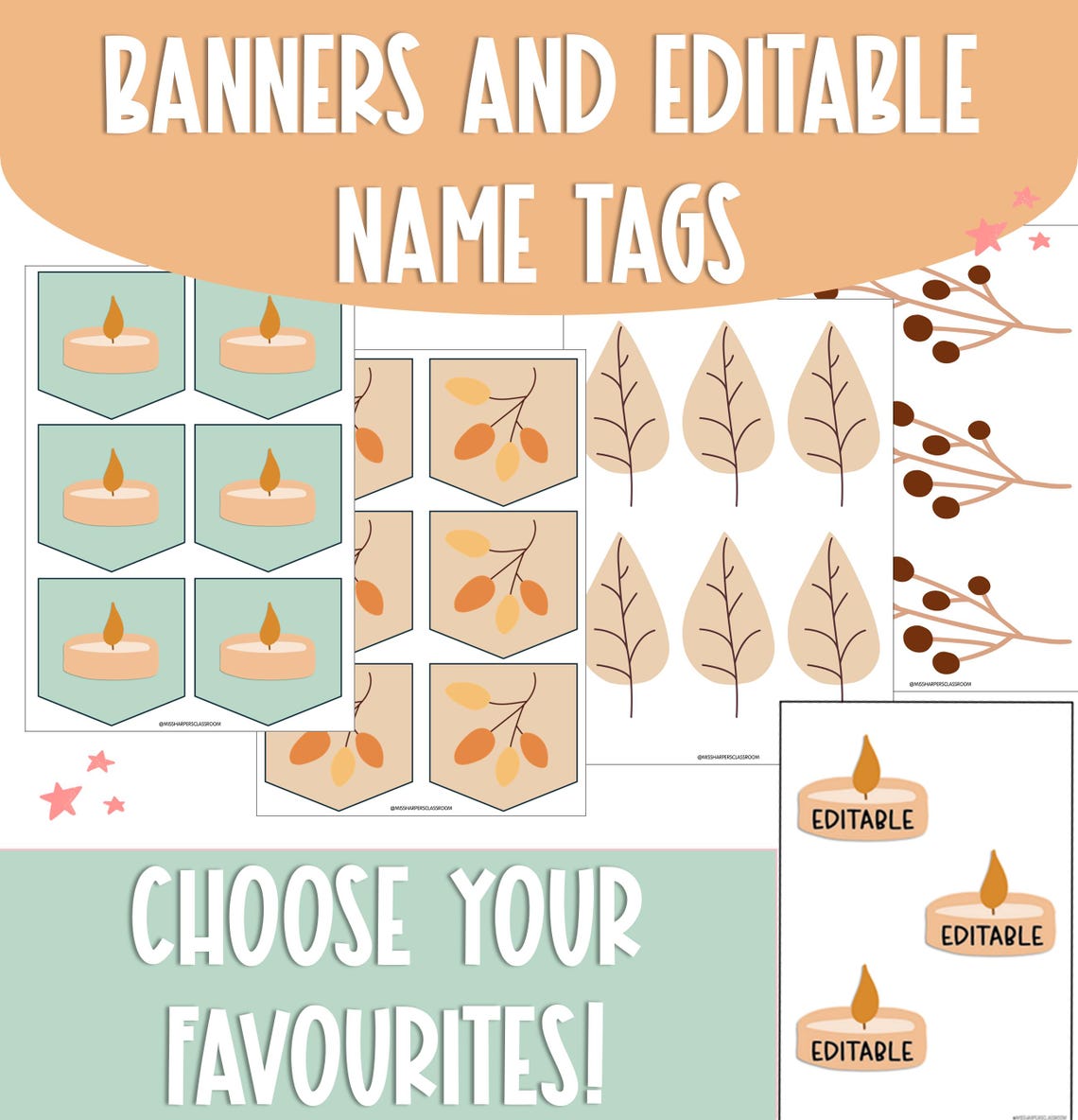 Winter & Fall Bulletin Board Kit | Modern Cosy | Christmas | Fall ...