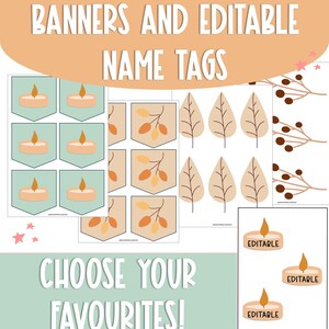 Winter & Fall Bulletin Board Kit Modern Cosy Christmas Fall Autumn ...