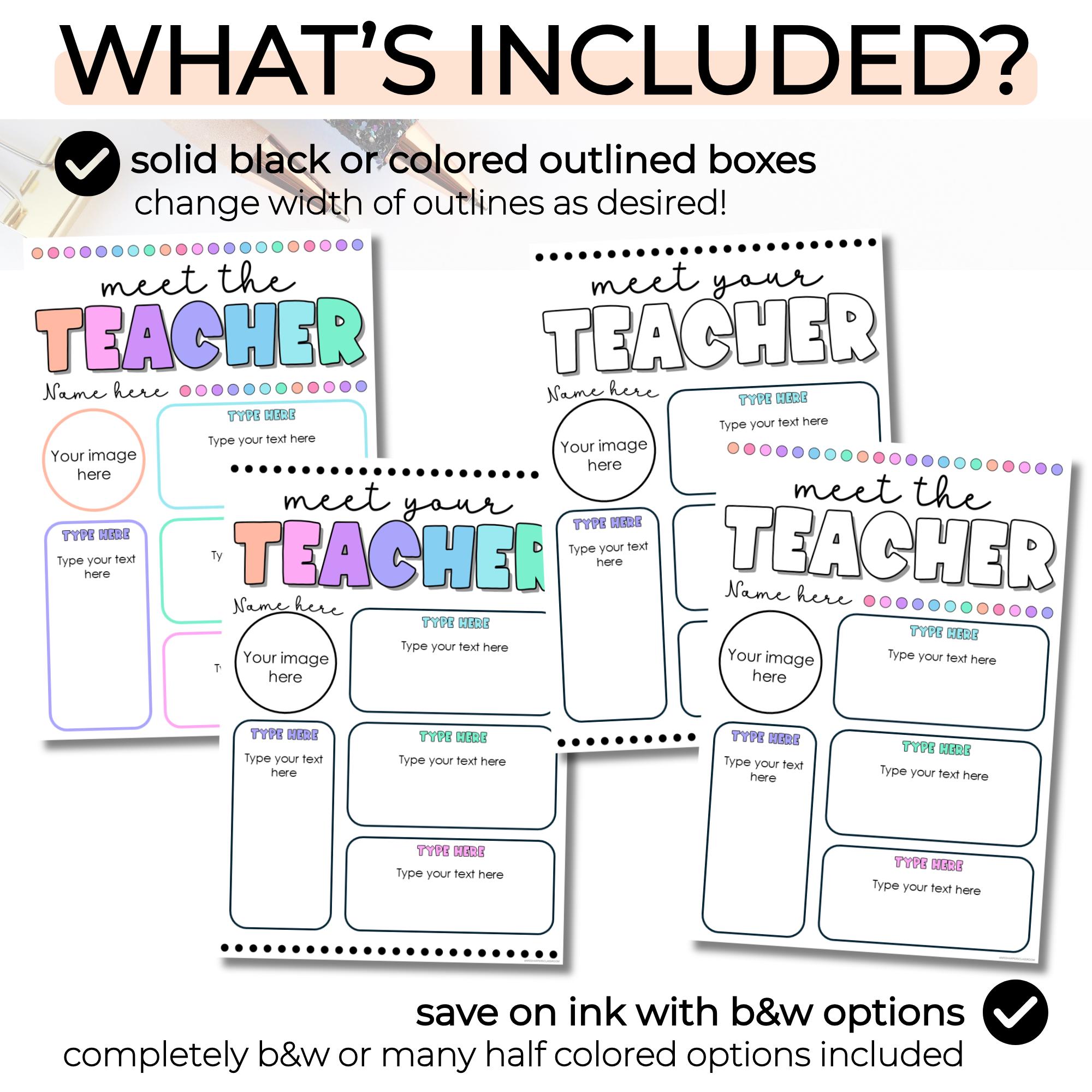 Meet the Teacher Template Editable | Digital Resource | Classroom ...