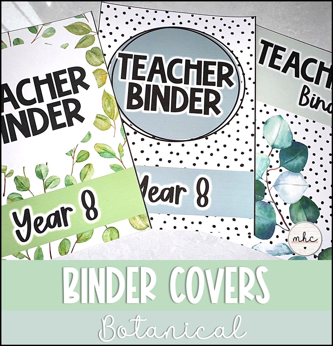 Binder Covers and Spines BOTANICAL Editable Teacher Back to School ...