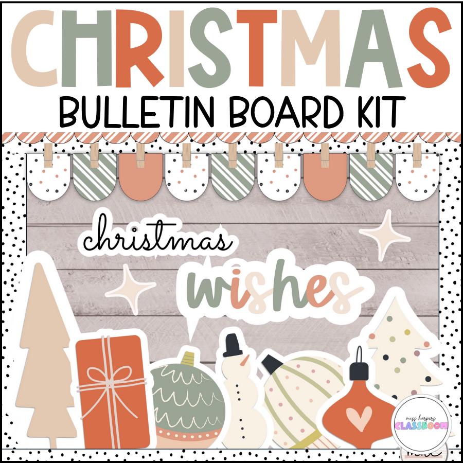 Christmas Bulletin Board Kit | Modern Boho | Christmas | Seasonal ...