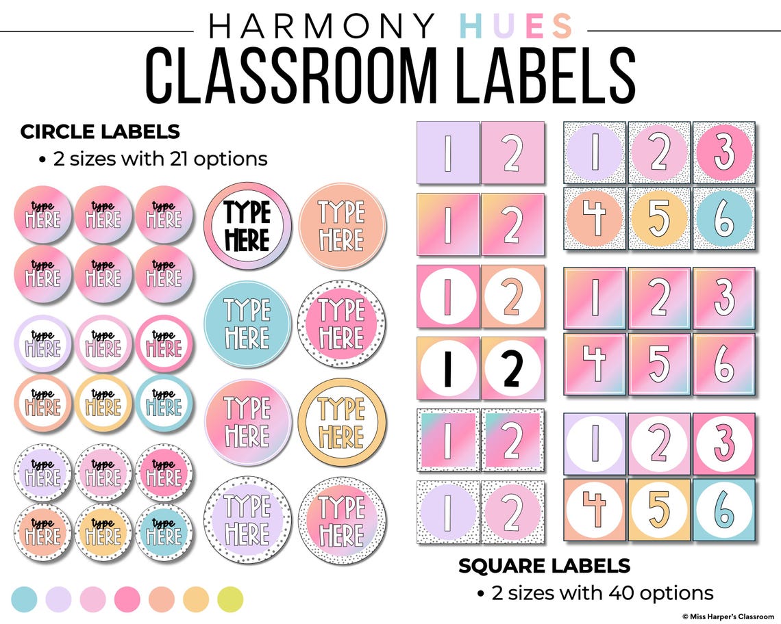 Classroom Labels | Editable | Harmony Hues | Book Bin Labels | Name ...