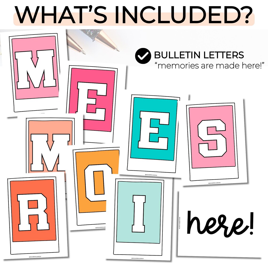 Back to School Bulletin Board Kit | Memories Are Made Here | Printable ...