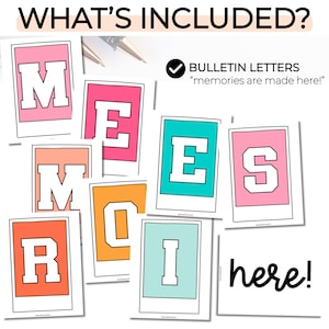 Back to School Bulletin Board Kit | Memories Are Made Here | Printable ...