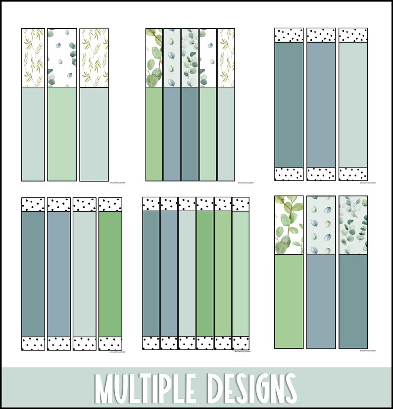 Binder Covers and Spines BOTANICAL Editable Teacher Back to School ...