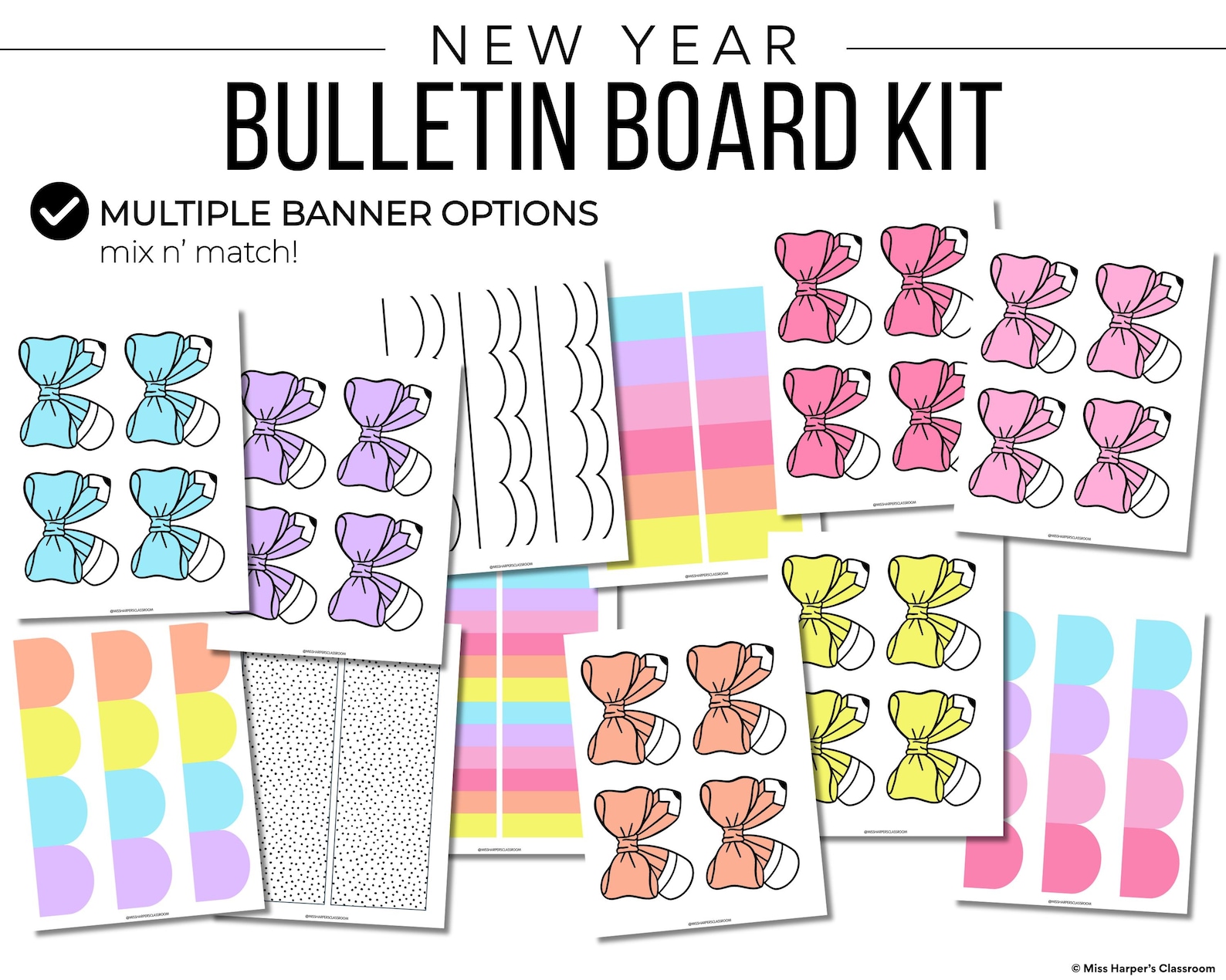 New Year Bulletin Board Kit | New Year Big Goals | Bulletin Decor ...