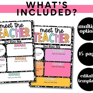 Meet the Teacher Template Editable | Digital Resource | Classroom ...