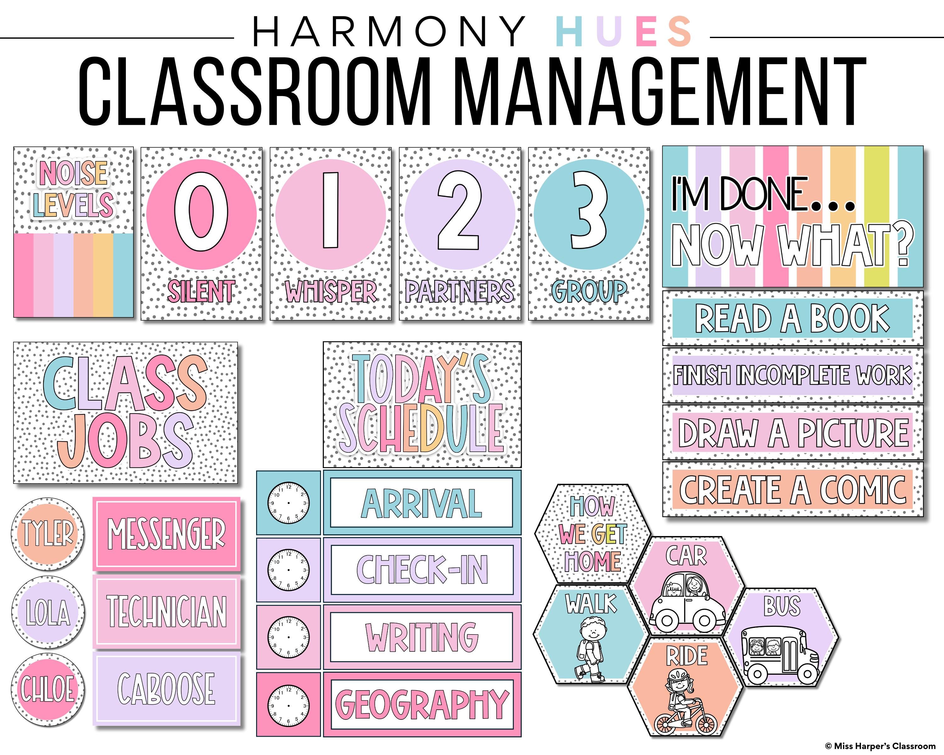 Harmony Hues Classroom Decor Bundle | Elementary Spotty Pastel ...