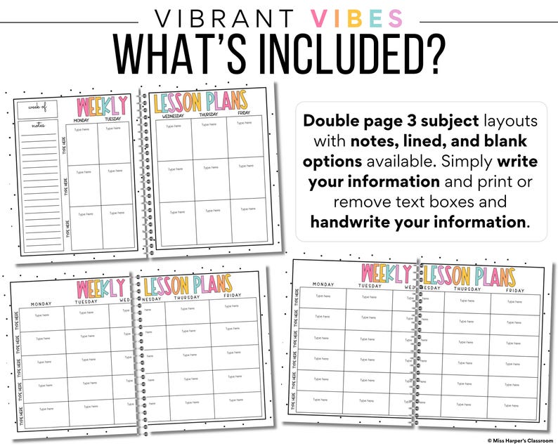 Teacher Lesson Planner Template | Calendar | EDITABLE | 2025-2026 ...