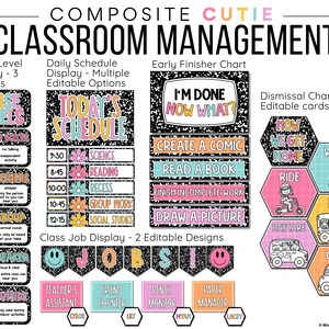 Composition Notebook Classroom Decor Bundle | Elementary, Editable ...