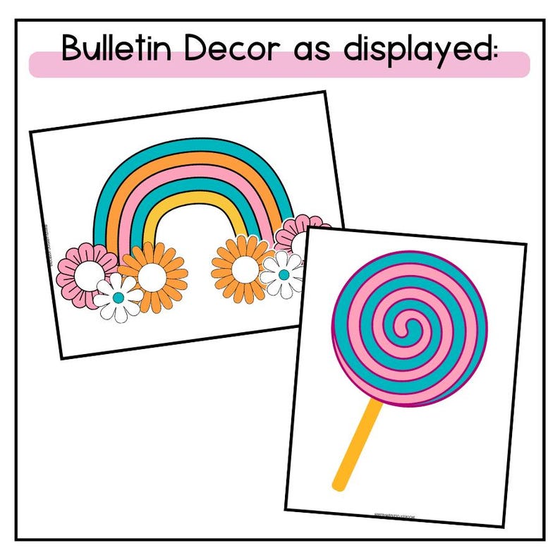 Spring Season Bulletin Board Kit | Sunshine Lollipops & Rainbows ...