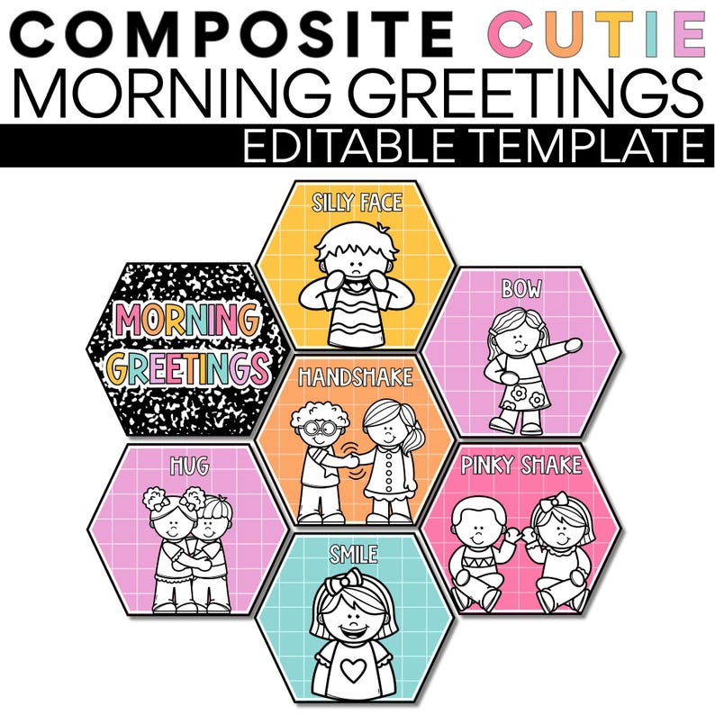 Morning Greeting Cards Digital Resource | Composition Style | Editable ...