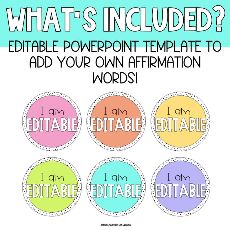 Affirmation Station | Spotty Rainbow | Classroom Display | Editable - Etsy