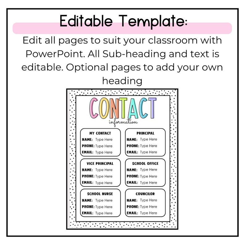 Substitute Binder Template | Spotty Rainbow | Editable | Classroom ...