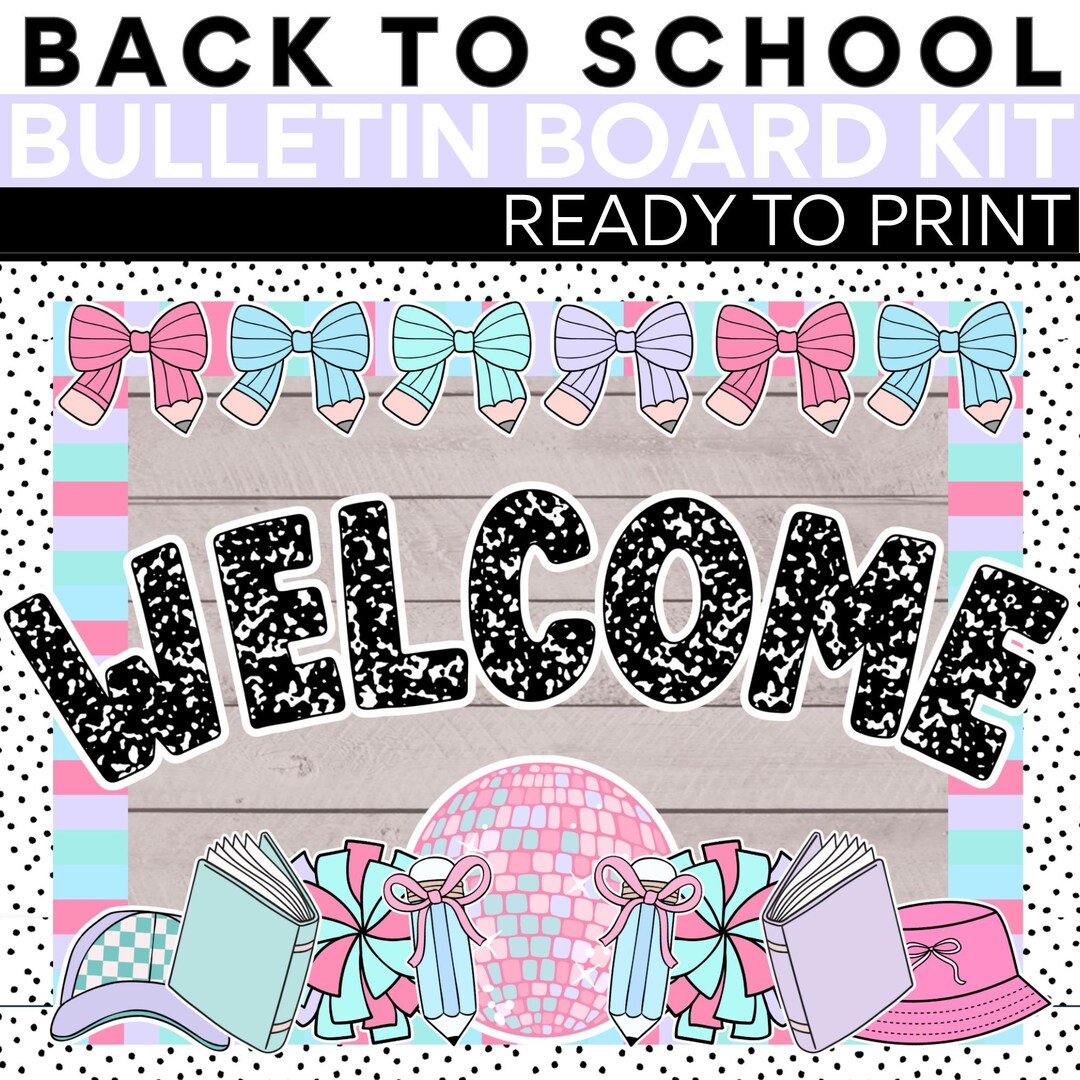 Back to School Bulletin Board Kit | Welcome Bulletin Board Kit ...