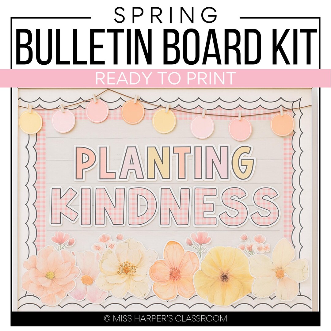 Spring Bulletin Board | Trendy Spring Classroom Decor | April or May ...