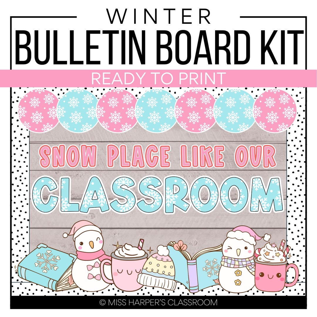 Winter Bulletin Board Kit | Snow Bulletin Decor | Printable Classroom ...