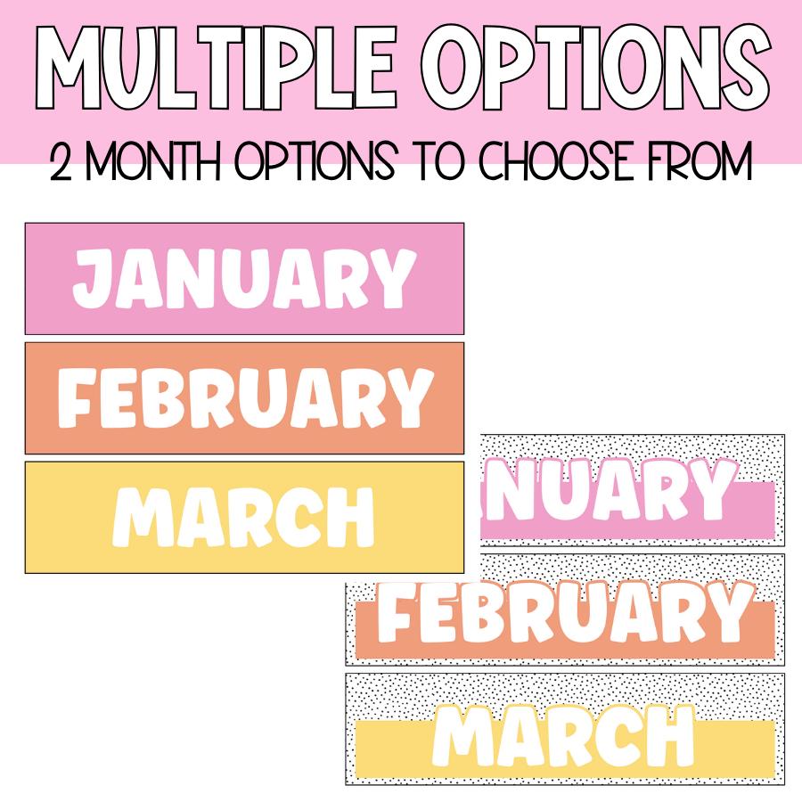 Flip Calendar Display | Spotty Rainbow | Classroom Management - Etsy