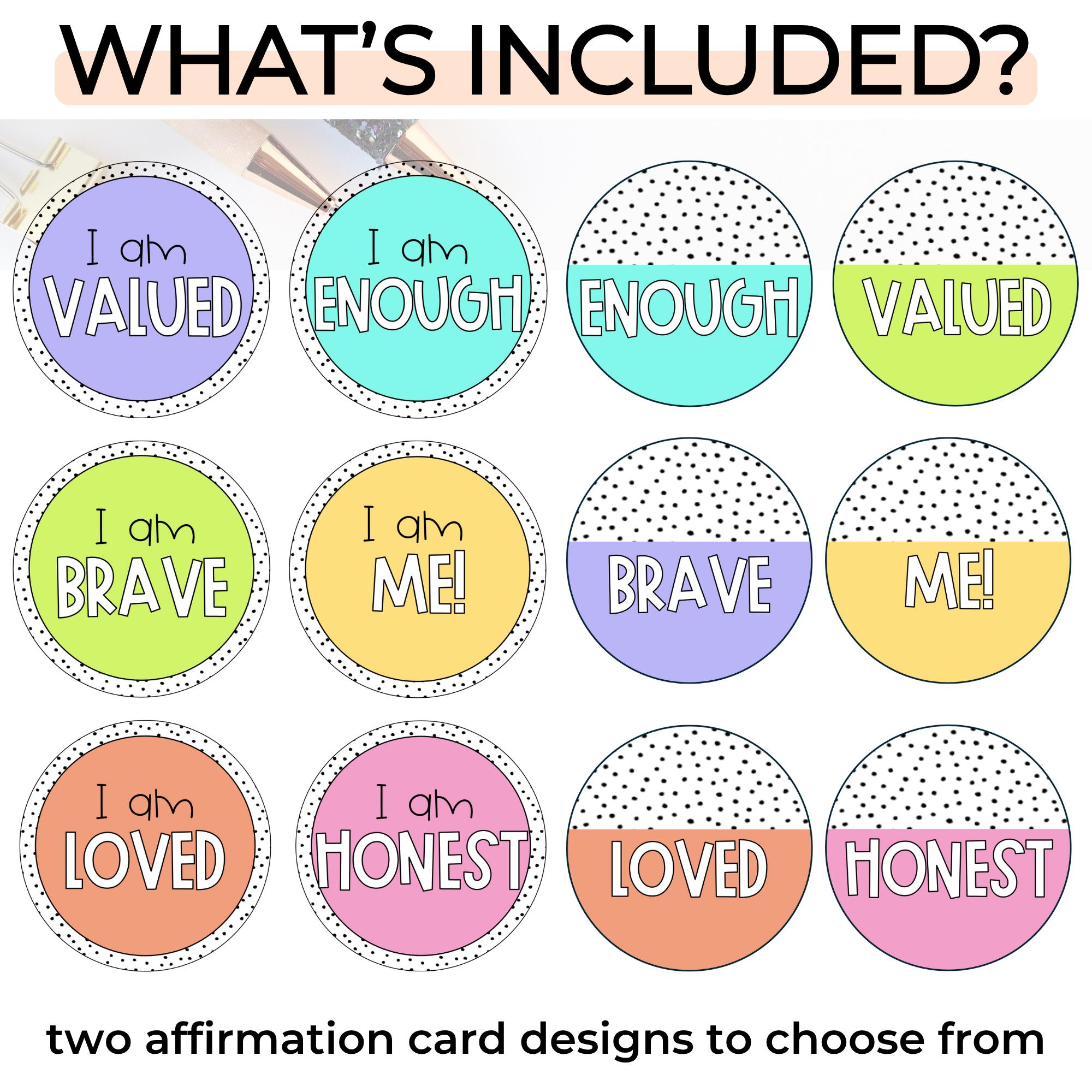 Affirmation Station | Spotty Rainbow | Classroom Display | Editable - Etsy