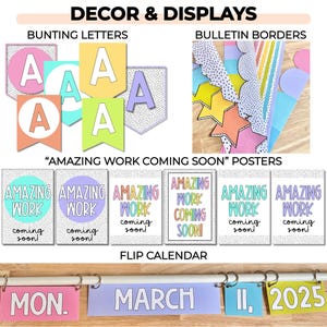 Classroom Decor Set | Spotty Rainbow | Editable | GROWING BUNDLE ...