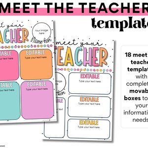 Meet the Teacher Template Editable | Digital Resource | Classroom ...