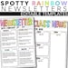 Classroom Newsletter Template | Spotty Rainbow | Editable | Classroom ...