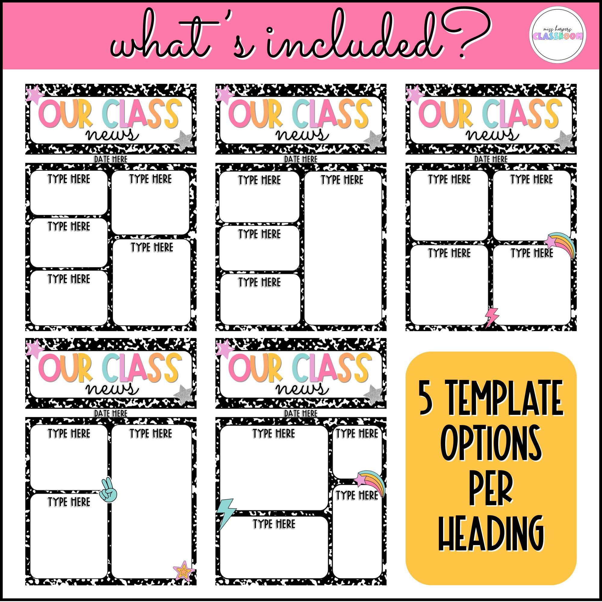 Classroom Newsletter Template | Composite Cuties | Editable | Classroom ...