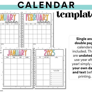 Teacher Lesson Planner Template | Calendar | EDITABLE | 2025-2026 ...