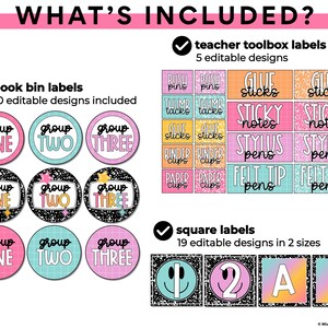 Classroom Labels | Editable | Composition Notebook Classroom Theme ...