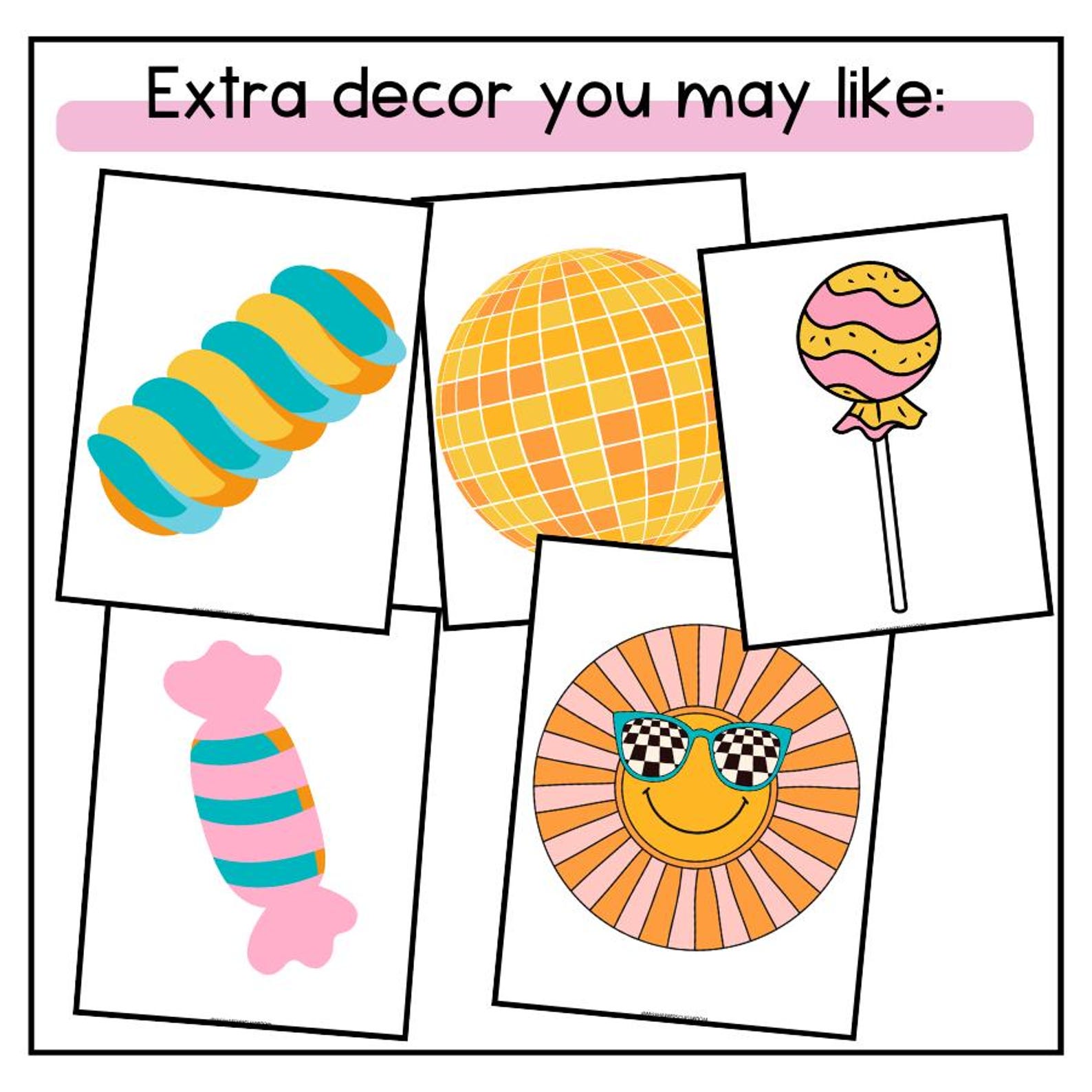 Spring Season Bulletin Board Kit | Sunshine Lollipops & Rainbows ...