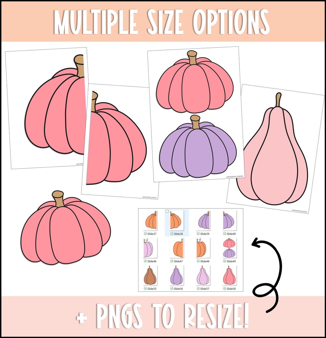 Fall Bulletin Board Kit | Trendy Pastel Pumpkins | Classroom Decor - Etsy