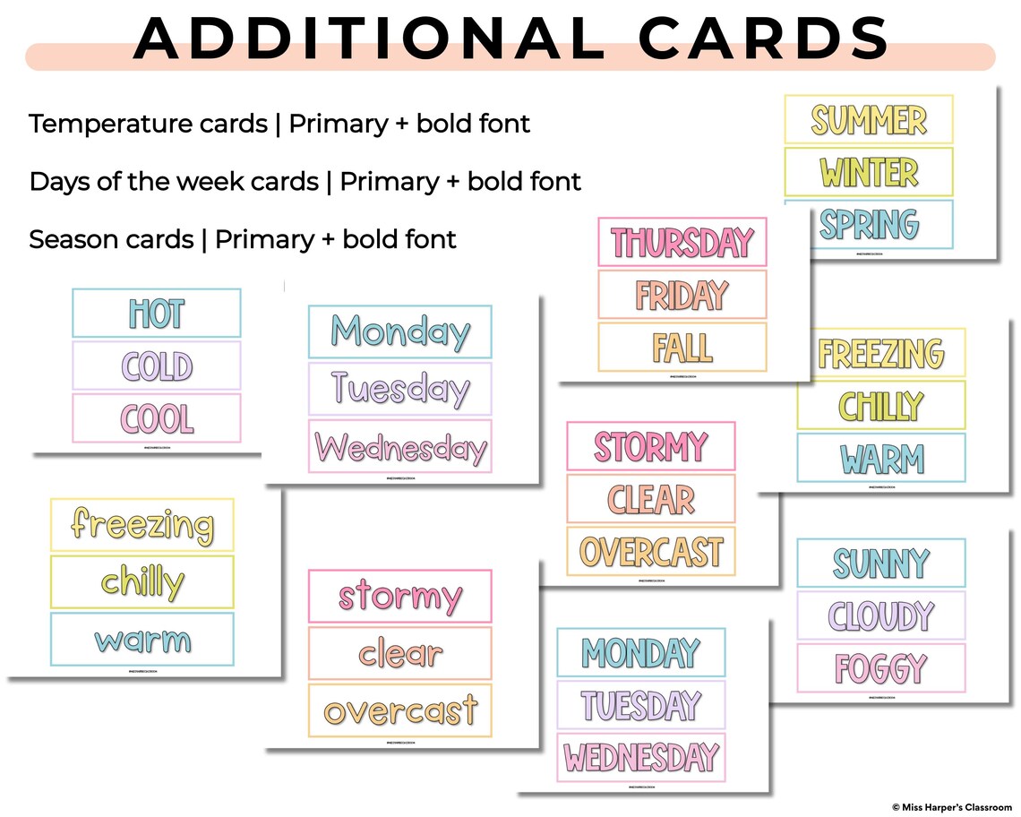 Editable Calendar Pocket Chart | Harmony Hues | Calendar Numbers and ...