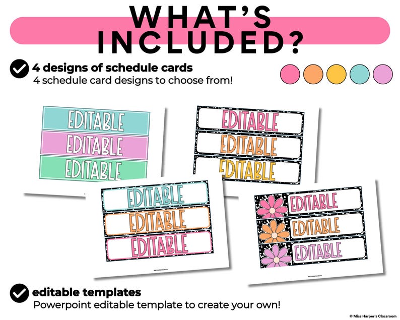 Schedule Display Cards Digital Resource | Composite Cutie | Classroom ...