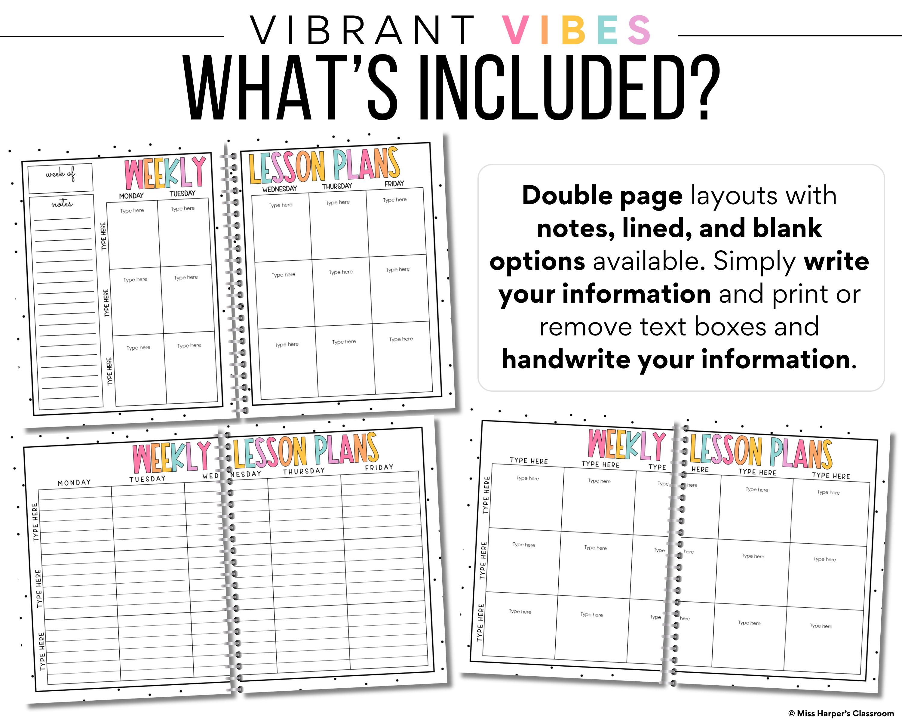 Teacher Lesson Planner Template | Calendar | EDITABLE | 2025-2026 ...