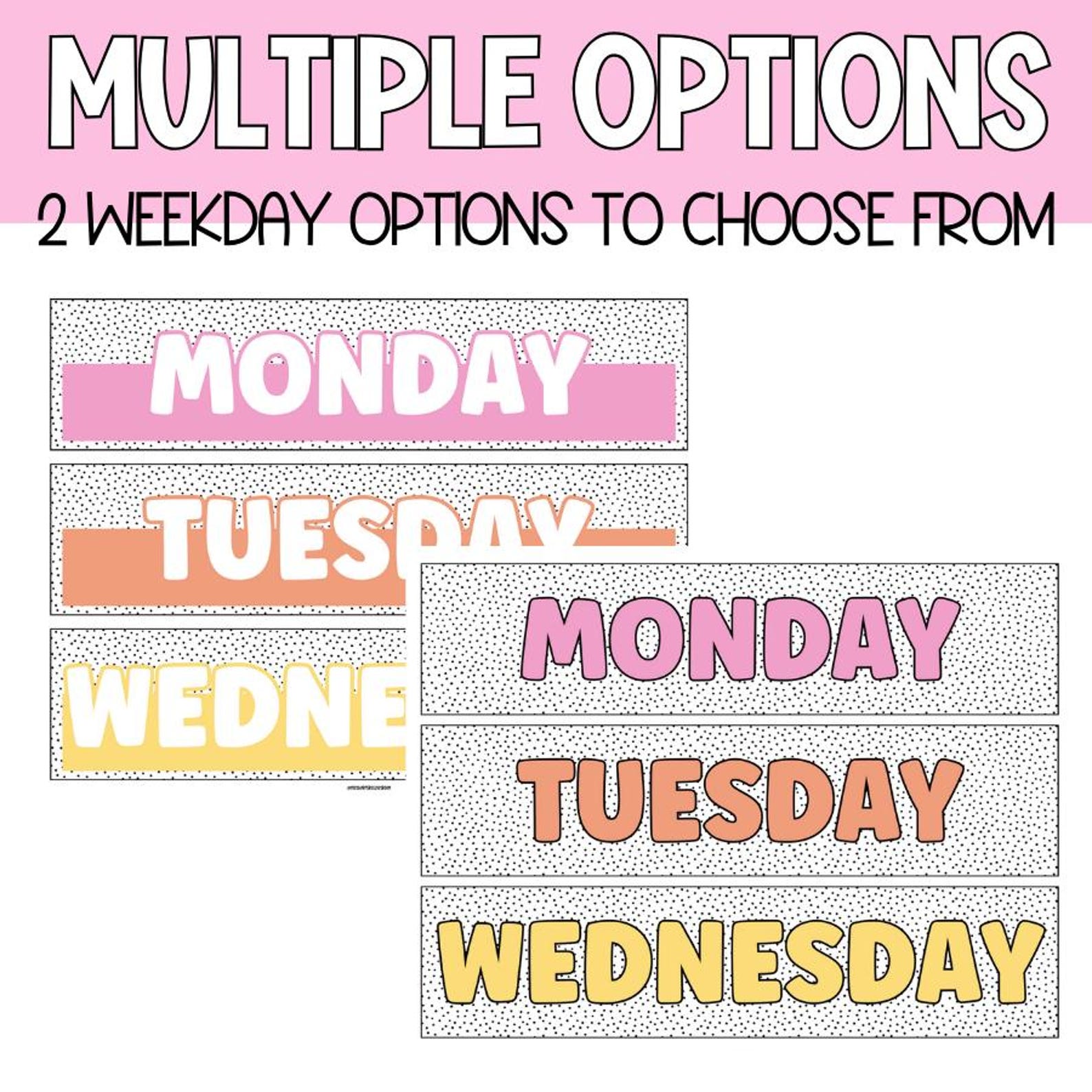 Flip Calendar Display | Spotty Rainbow | Classroom Management - Etsy