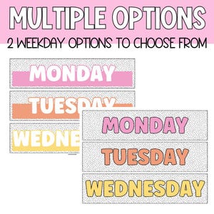 Flip Calendar Display | Spotty Rainbow | Classroom Management - Etsy