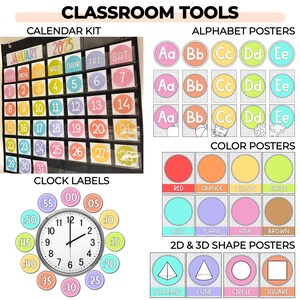 Classroom Decor Set | Spotty Rainbow | Editable | GROWING BUNDLE ...