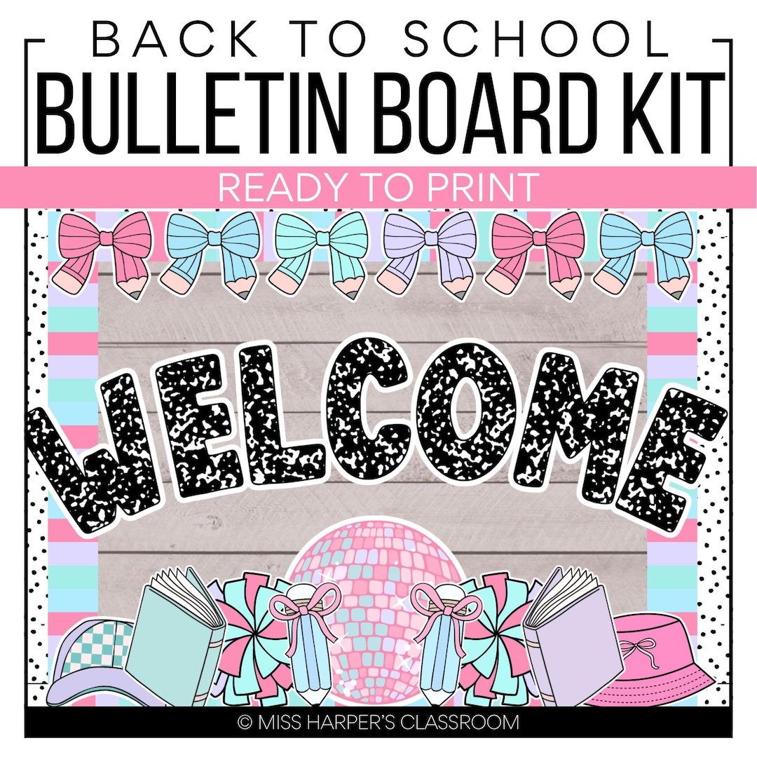 Back to School Bulletin Board Kit | Welcome Bulletin Board Kit ...