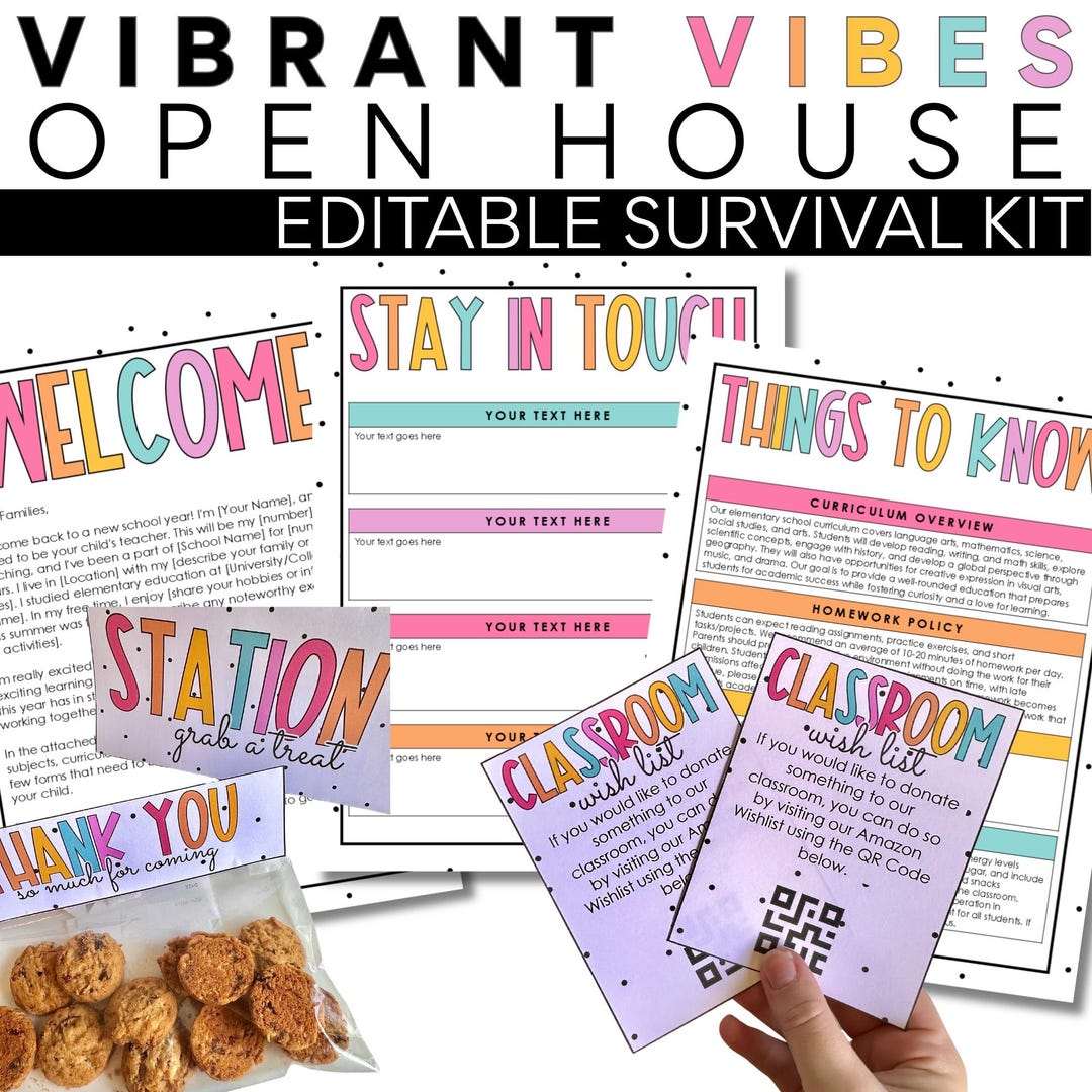 Open House Survival Kit & Forms | Meet the Teacher Night | Open House ...