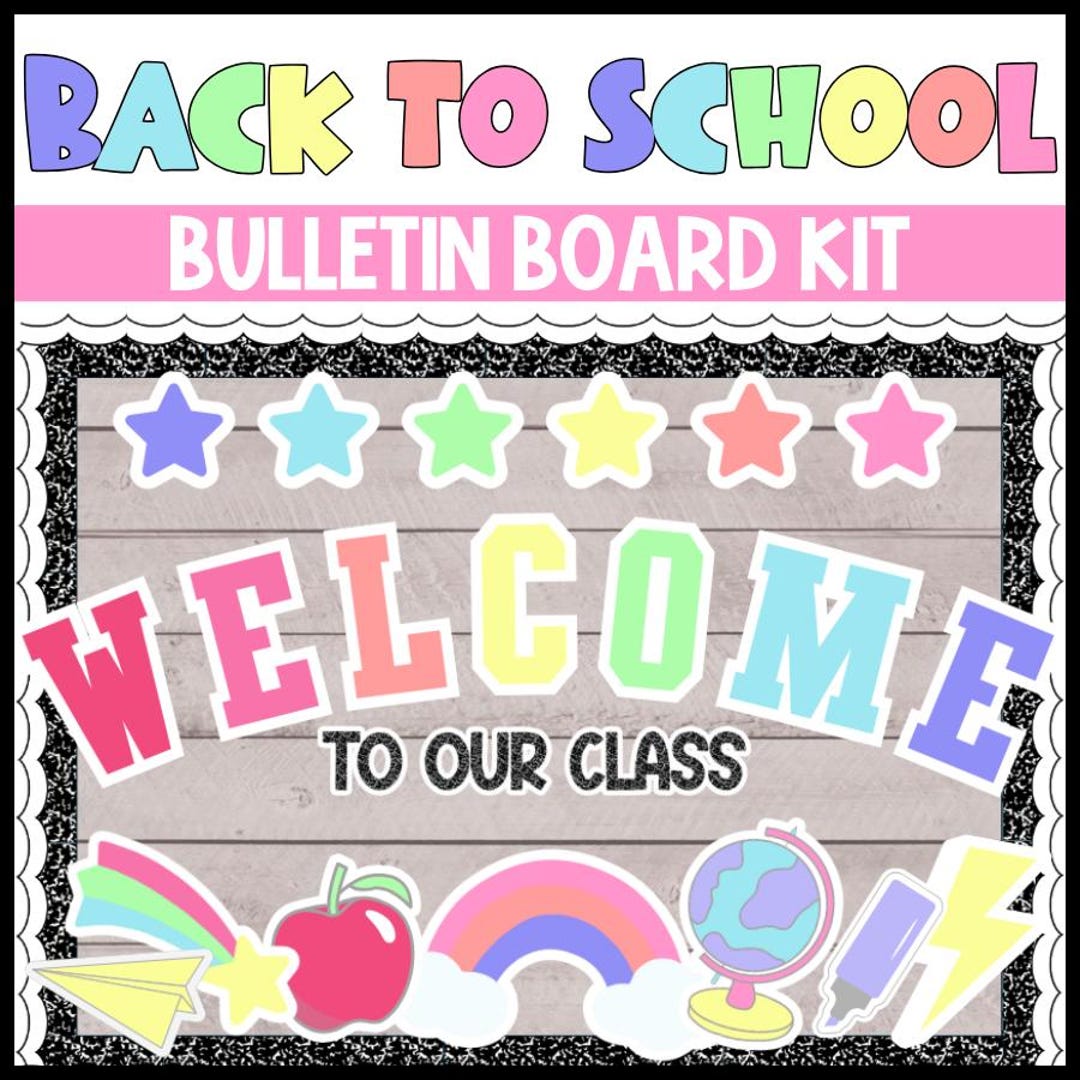 Back to School Bulletin Board Kit | Brights | Varsity | Welcome ...