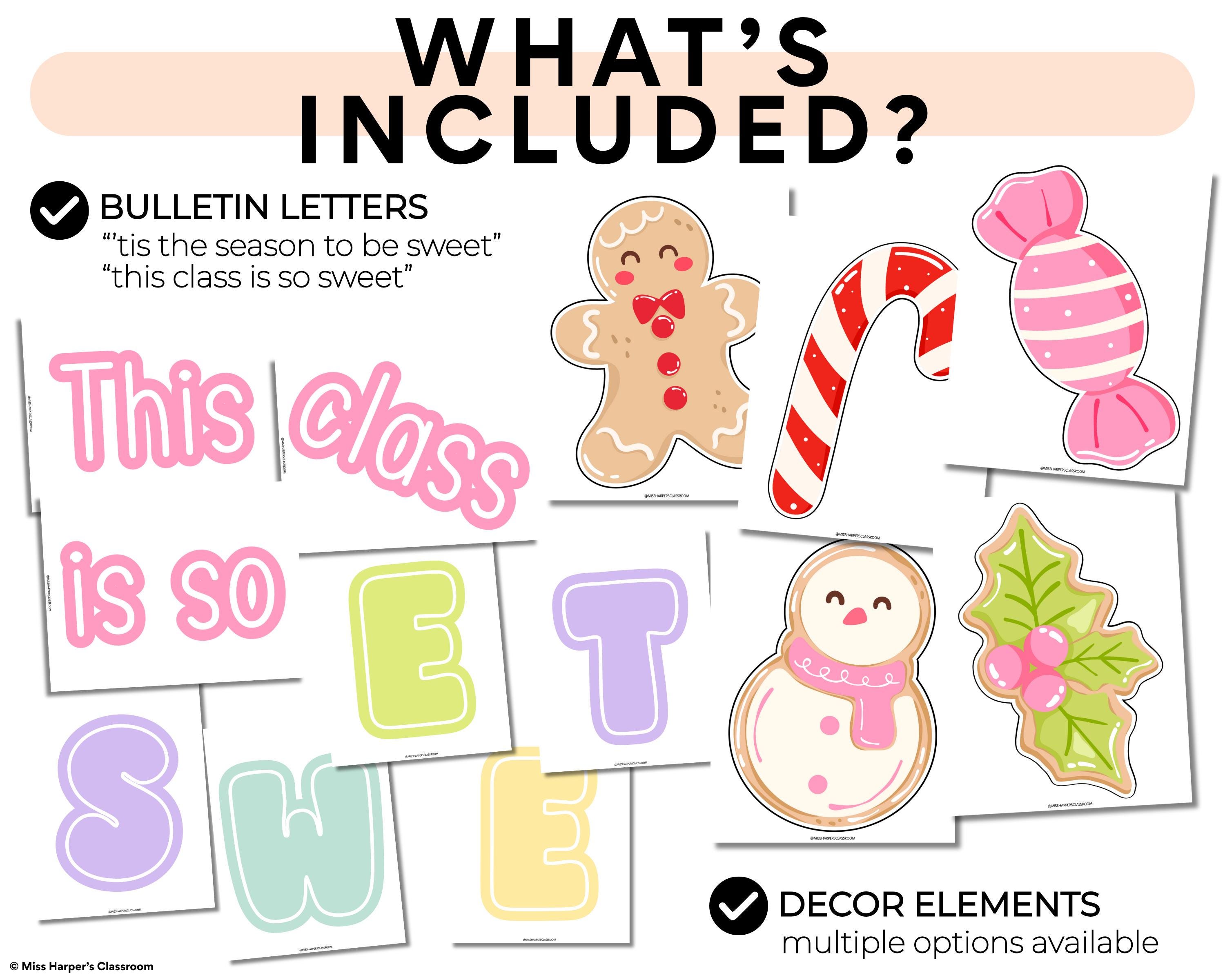 Christmas Bulletin Board Kit | Sweet Christmas | Bulletin Decor ...