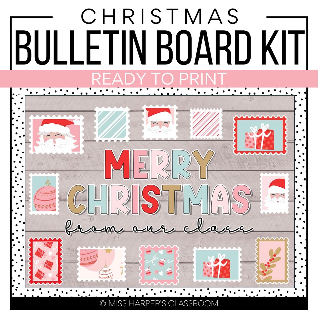 Christmas Bulletin Board Kit | Merry Christmas | Printable Bulletin ...