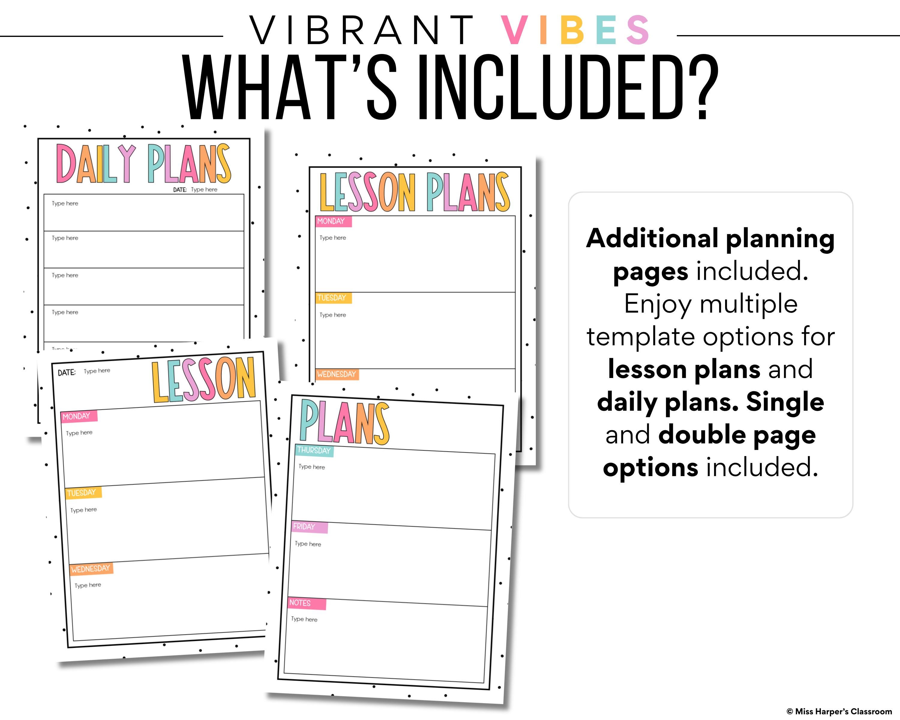 Teacher Lesson Planner Template | Calendar | EDITABLE | 2025-2026 ...