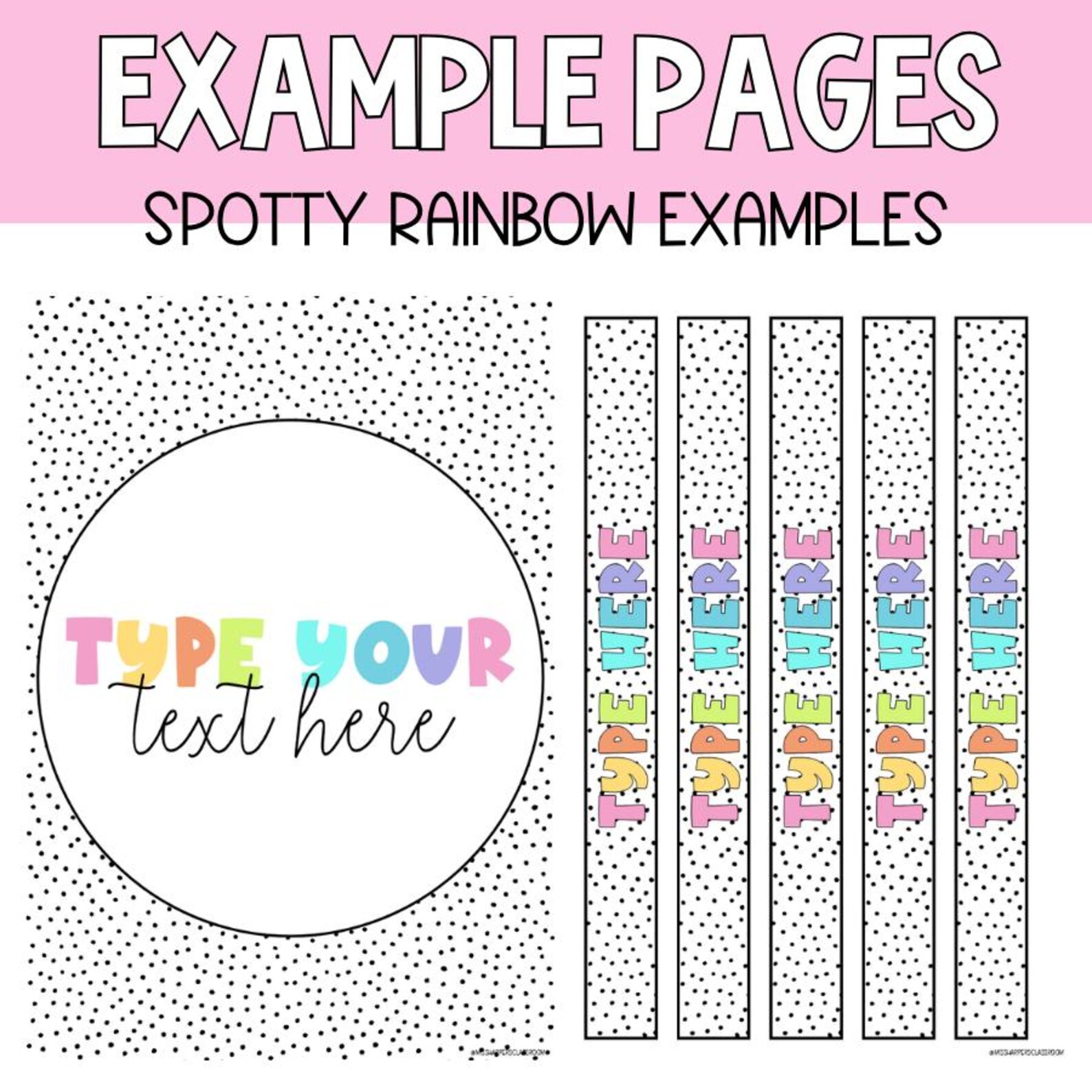 Classroom Binder Covers Template | Spotty Rainbow | Editable ...