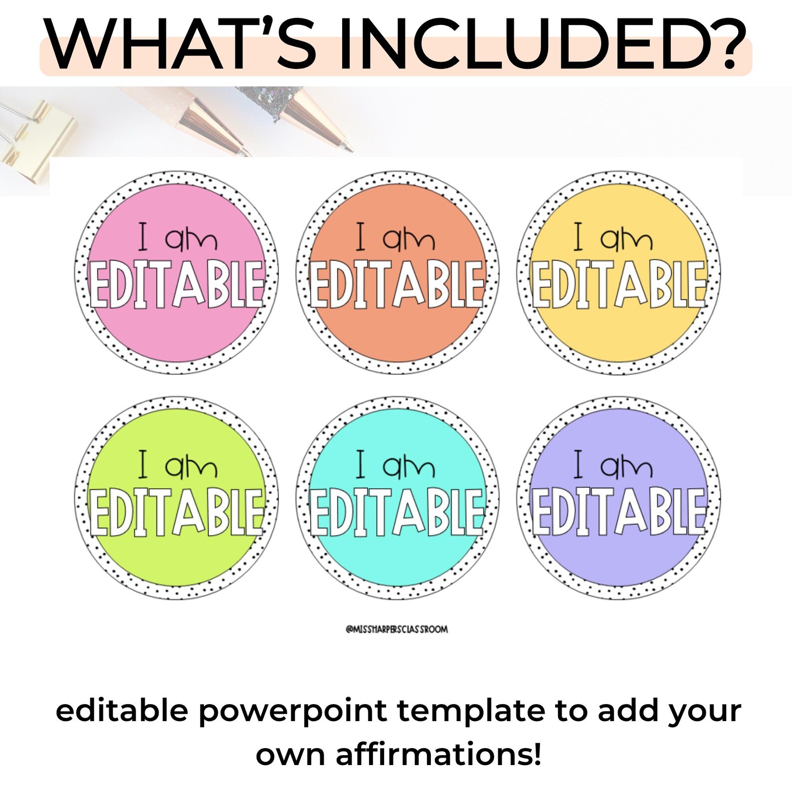 Affirmation Station | Spotty Rainbow | Classroom Display | Editable - Etsy