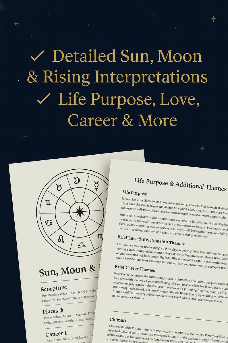 Personalized Birth Chart Analysis | Astrology Natal Chart Reading PDF ...
