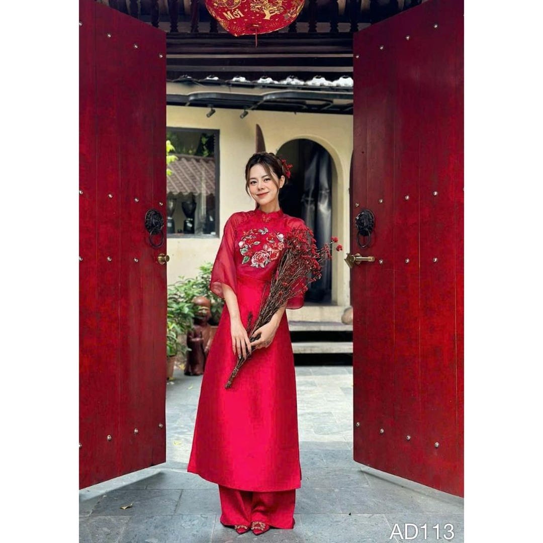 Pre-made Ao Dai Viet Nam - Modern Ao Dai - Áo Dài Cách Tân Kèm Quần ...