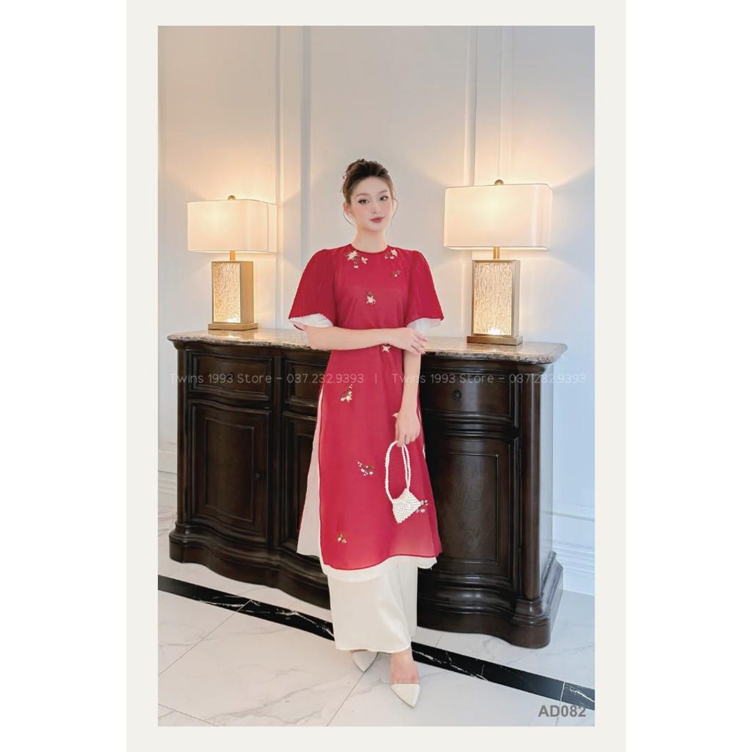 Pre-made Ao Dai Viet Nam Modern Ao Dai Áo Dài Cách Tân Kèm Quần, Chất ...